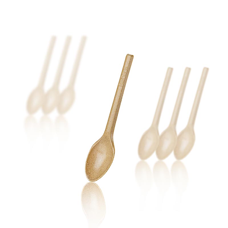 refork dessert spoon (coffee / teaspoon), made from sawdust, 25 pieces, bag